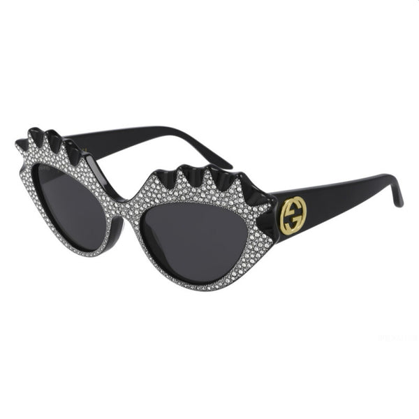 Gucci Womens Sunglasses Spring Summer 2021 Black Grey Nylon Nylon Gg0