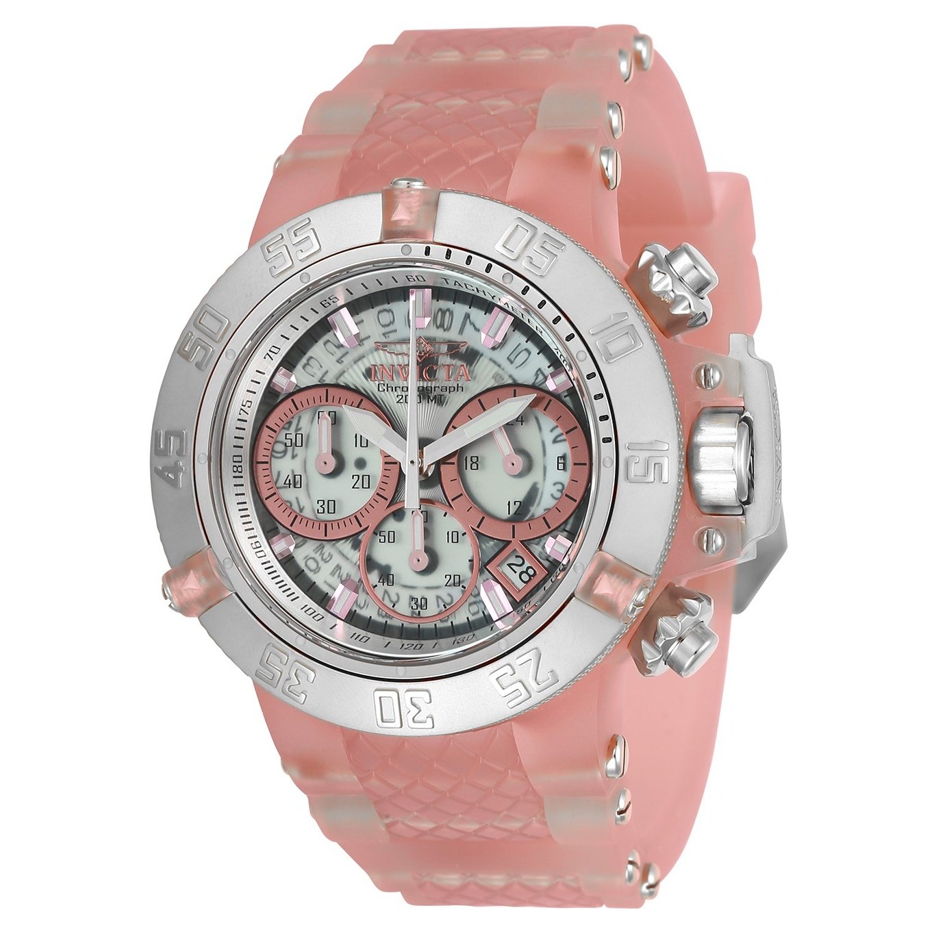 Invicta Women's 24381 Subaqua Noma III Pink Silicone Watch - Bezali