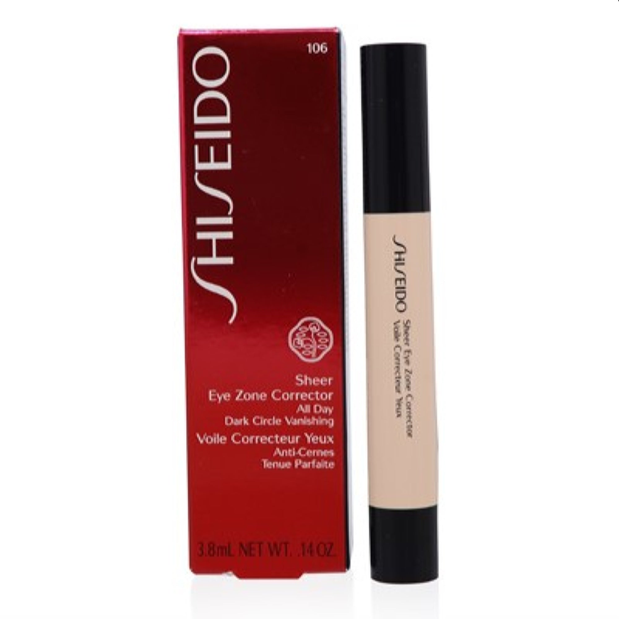 Shiseido Sheer Eye Zone Corrector (106 Warm Beige) 0.14 Oz (3.8 Ml) 11 ...