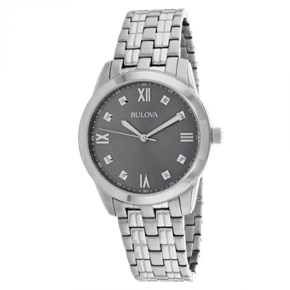 Bulova Men's 96D132 Classic Diamond Stainless Steel Watch - Bezali