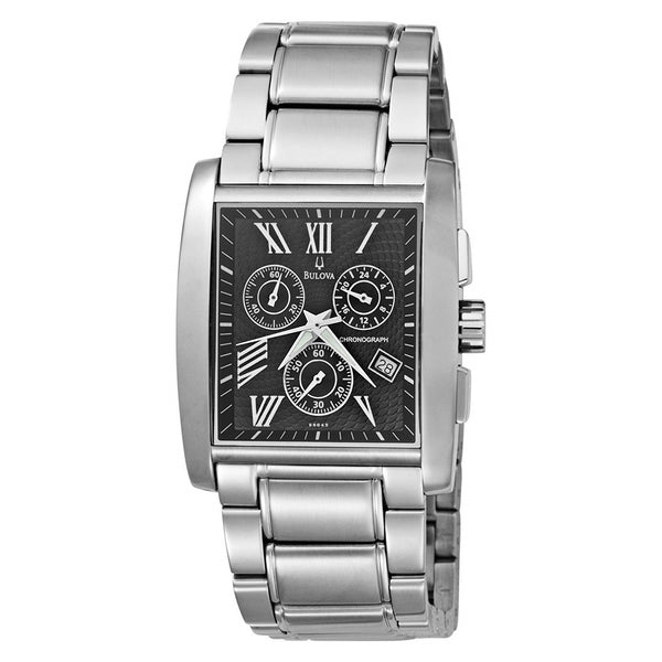 Bulova Men's 96G45 Intermezzo Chronograph Stainless Steel Watch - Bezali