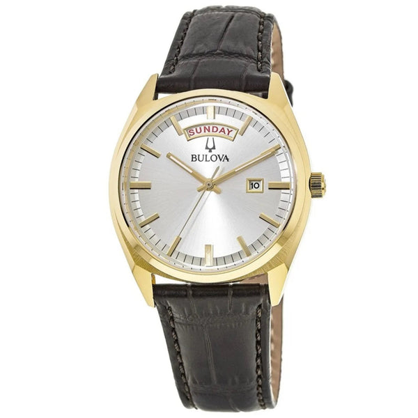 Bulova Men's 97C106 Classic Brown Leather Watch - Bezali