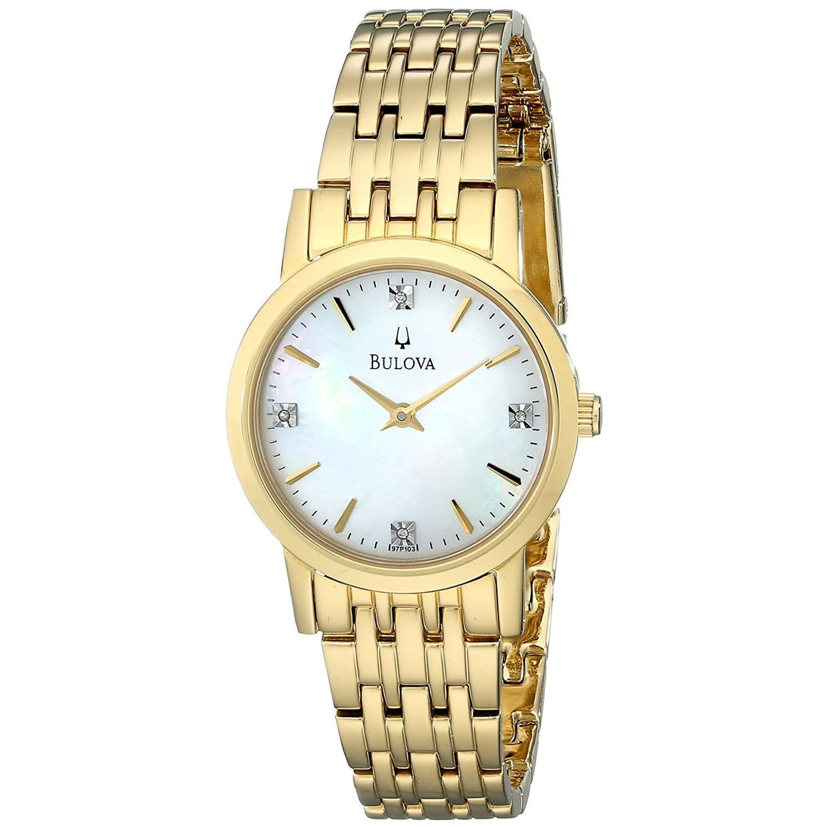 Bulova Women's 97P103 Diamond Gold-Tone Stainless Steel Watch - Bezali