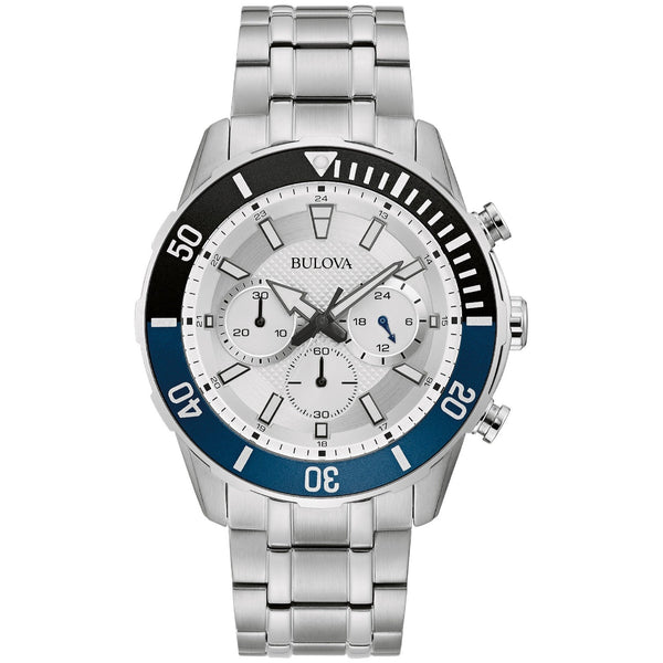 Bulova Men's 98A257 Bulova Chronograph Stainless Steel Watch - Bezali