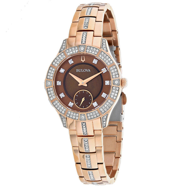 Bulova Women's 98L284 Phantom Rose-Tone Stainless Steel Watch - Bezali