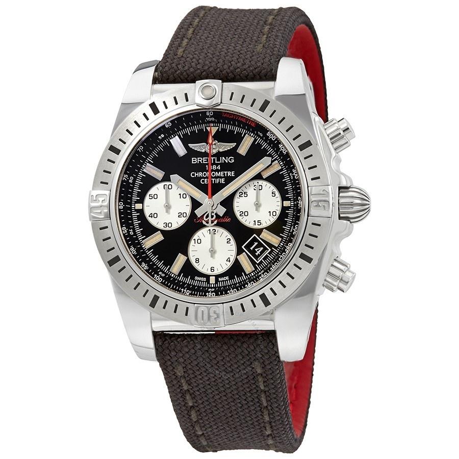 Breitling Men's AB01154G-BD13-101W Chronomat 44 Chronograph Black ...