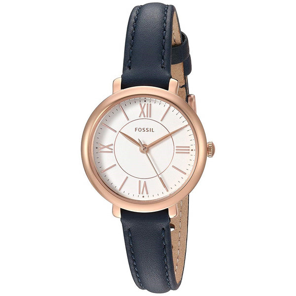 Fossil Women's ES4410 Jacqueline Blue Leather Watch - Bezali