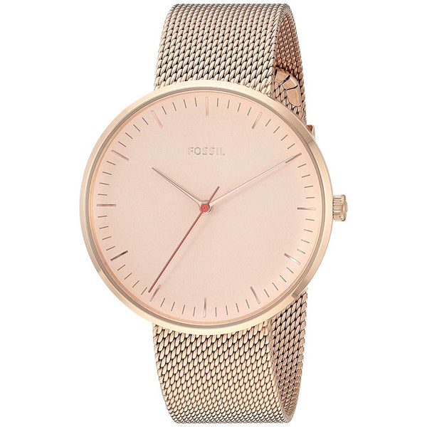 Fossil Women's ES4425 Essentialist Rose Gold-Tone Stainless Steel Watch ...