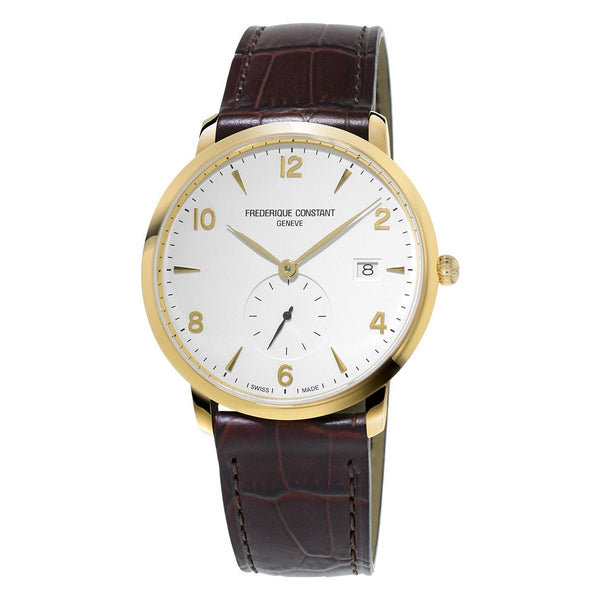 Frederique Constant Men's FC-245VA5S5 Slimline Brown Leather Watch - Bezali