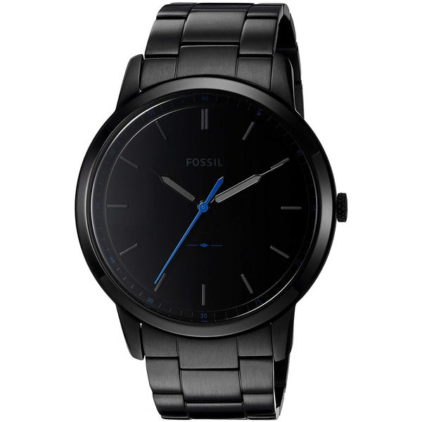 Fossil Men's FS5308 The Minimalist Black Stainless Steel Watch - Bezali