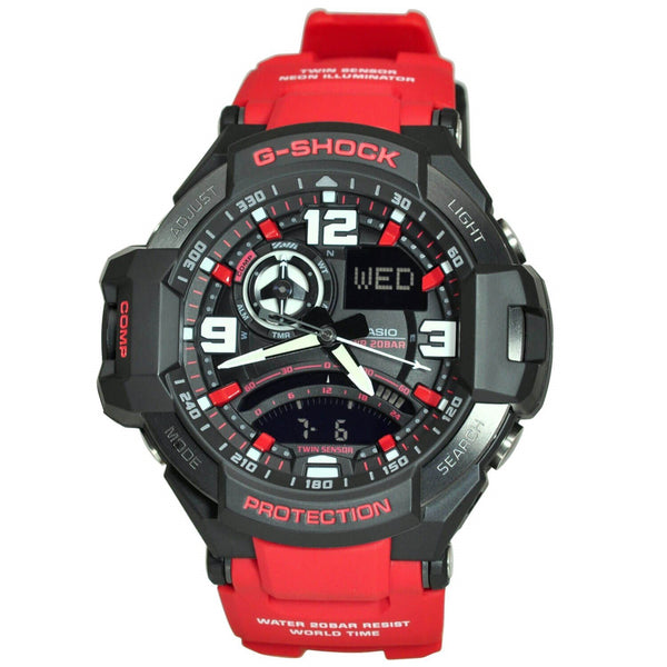 Casio Men's GA1000-4B G-Shock Red Resin Watch - Bezali