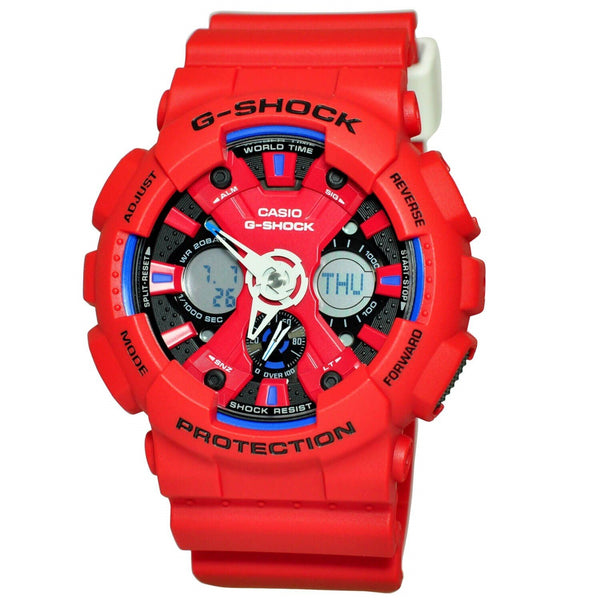 Casio Men's GA120TR-4A G-Shock Chronograph Red Resin Watch - Bezali
