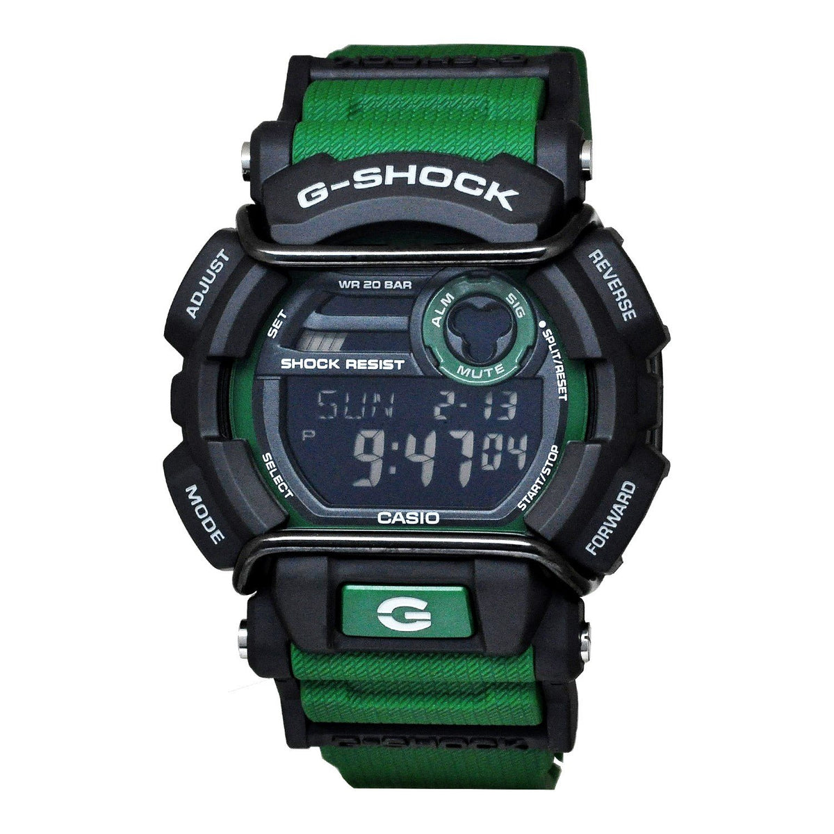 Casio Men's GD400-3D G-Shock Chronograph Green Resin Watch - Bezali