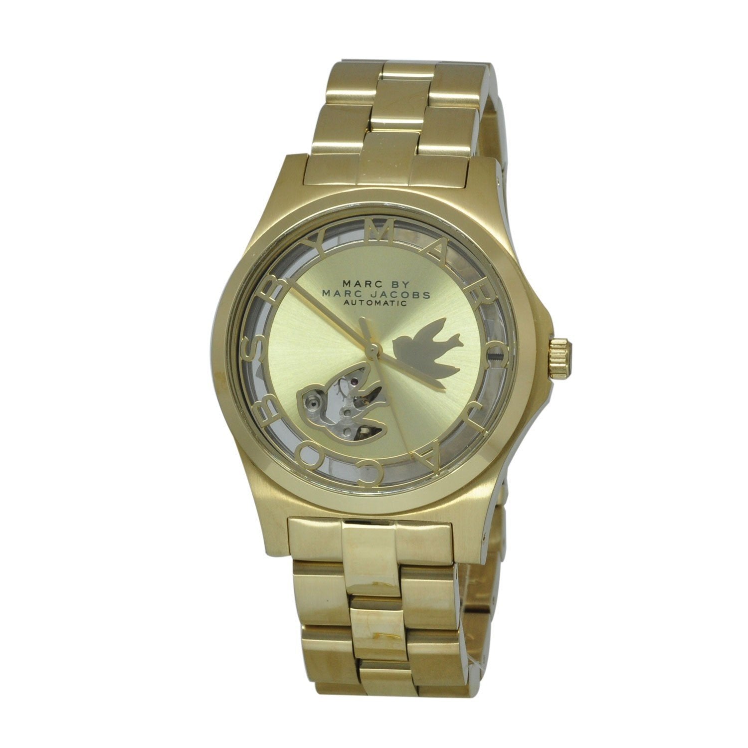Marc Jacobs Women's MBM9709 Henry Icon Dove Automatic Gold-Tone Stainl ...