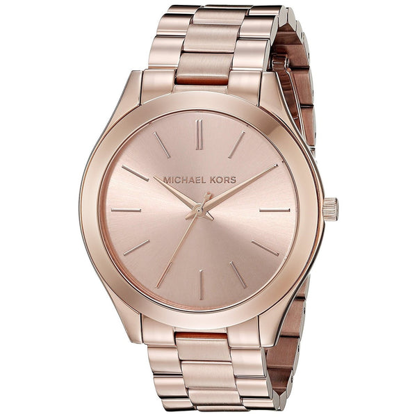 Michael Kors Women's MK3197 Slim Runway Rose-Tone Stainless Steel Watc ...