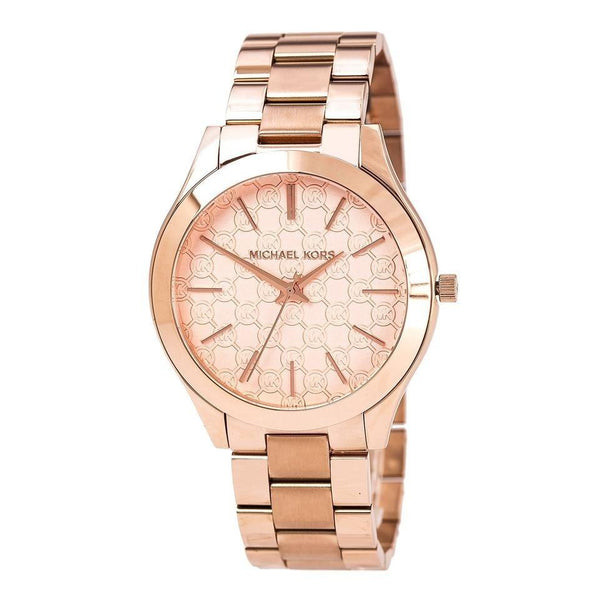 Michael Kors Women's MK3336 Runway MK Logo Rose-Tone Stainless Steel W ...