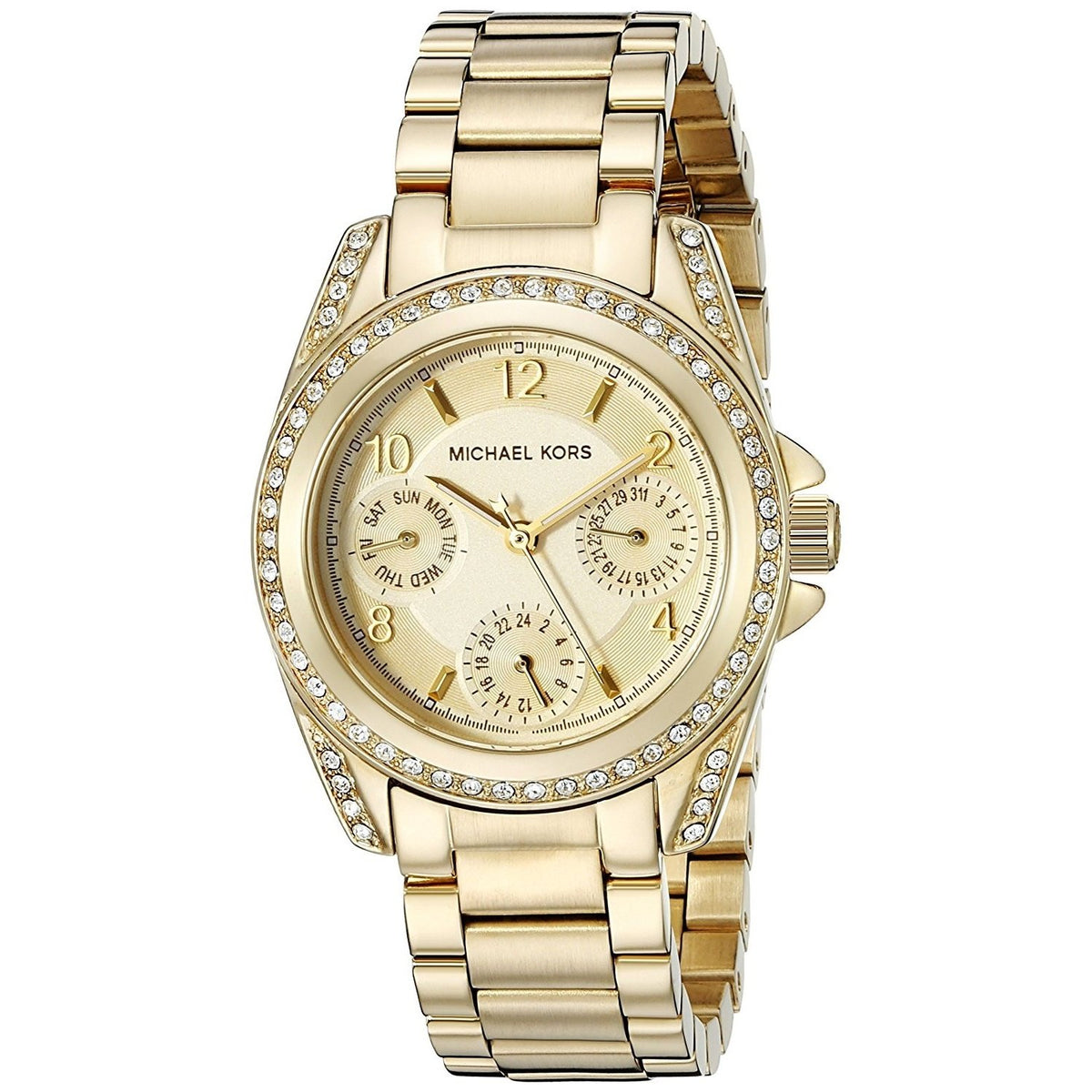 Michael Kors Women's MK5639 Blair Chronograph Crystal Gold-Tone Stainl ...