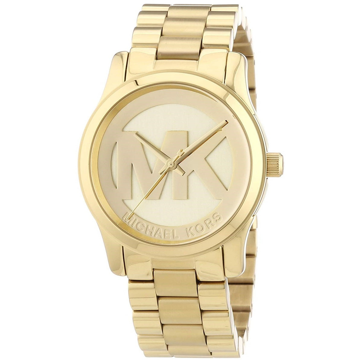 Michael Kors Women's MK5786 Runway MK Logo Gold-Tone Stainless Steel W ...