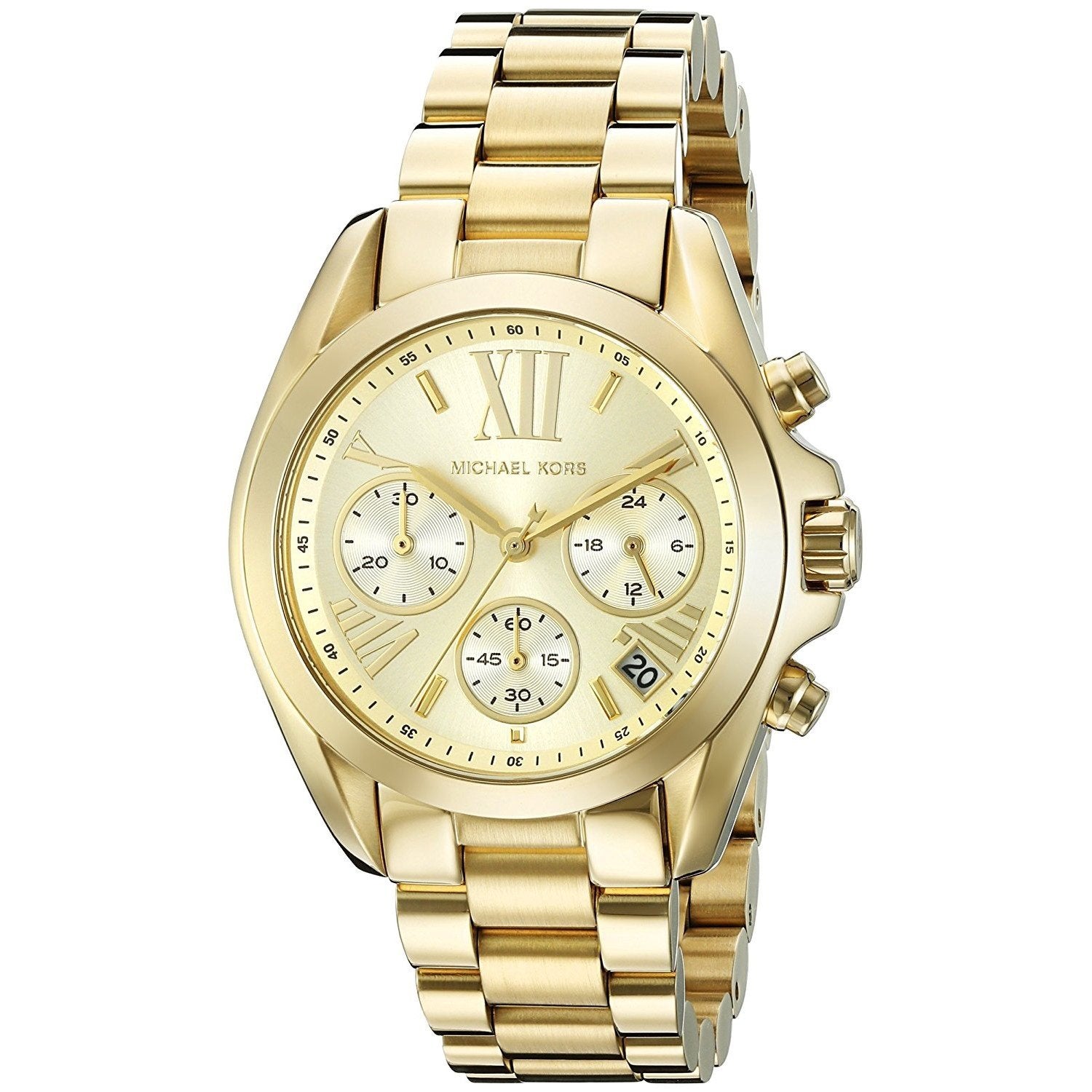 Michael Kors Women's MK6267 Mini Bradshaw Chronograph Gold-tone Stainl ...