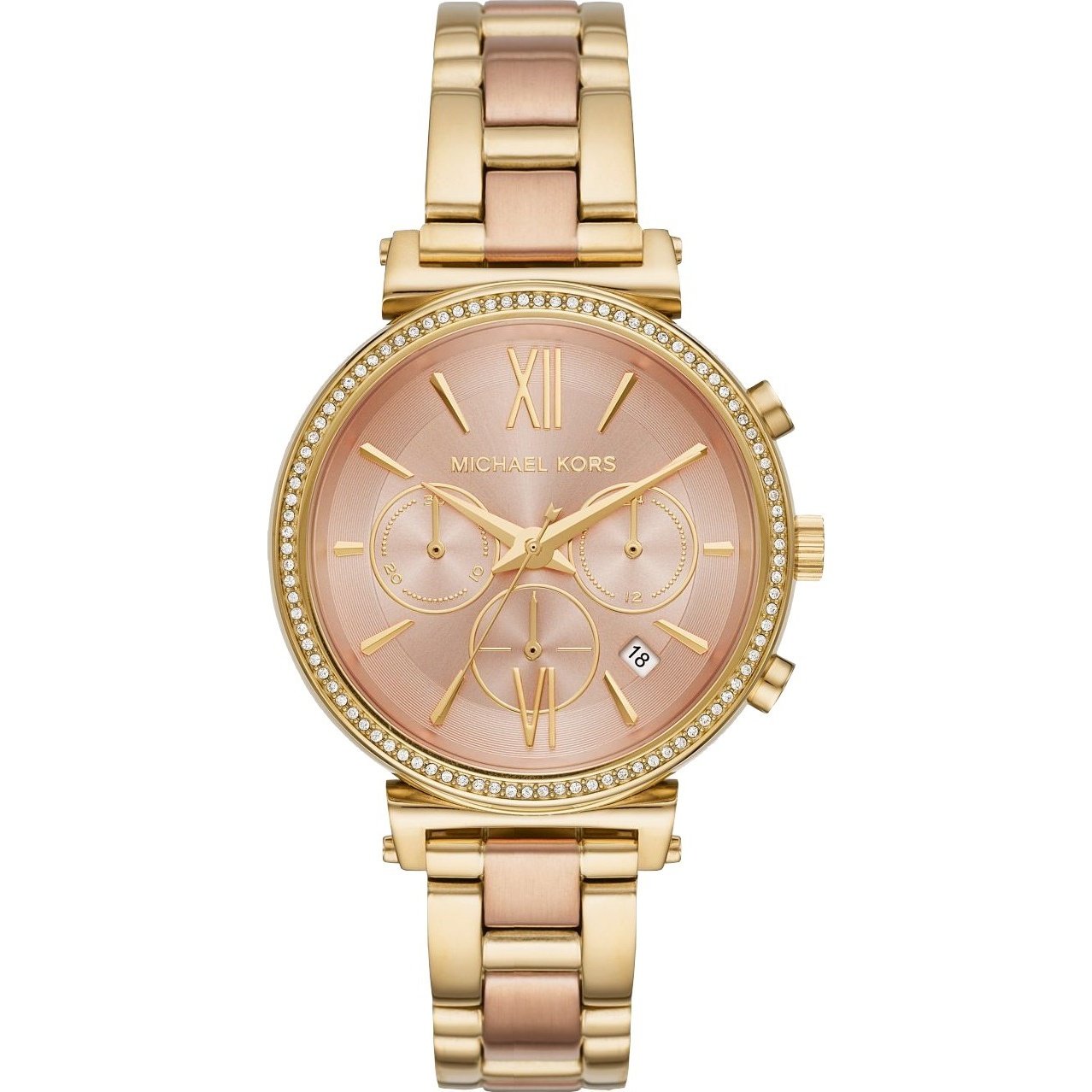 Michael Kors Women's MK6584 Sofie Chronograph Two-Tone Stainless Steel ...
