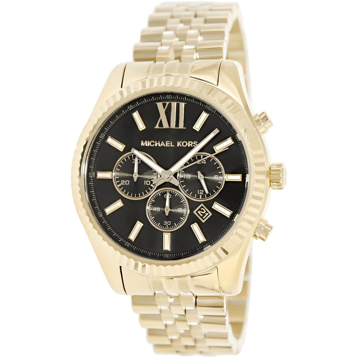 Michael Kors Men's MK8286 Chronograph Gold-Tone Stainless Steel Watch ...