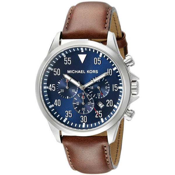 Michael Kors Men's MK8362 Gage Chronograph Brown Leather Watch - Bezali