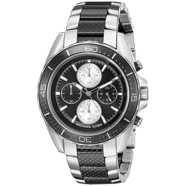 Michael Kors Men's MK8454 JetMaster Carbon Fiber Chronograph Two-Tone ...