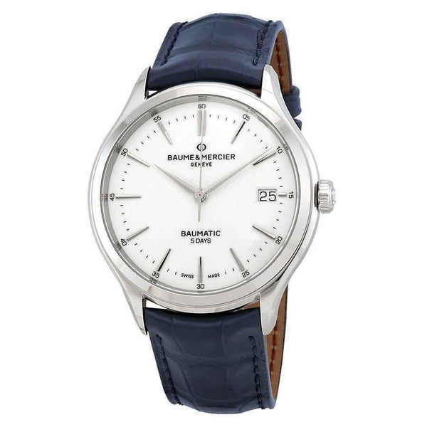 Baume & Mercier Men's MOA10398 Clifton Baumatic Blue Leather Watch - Bezali