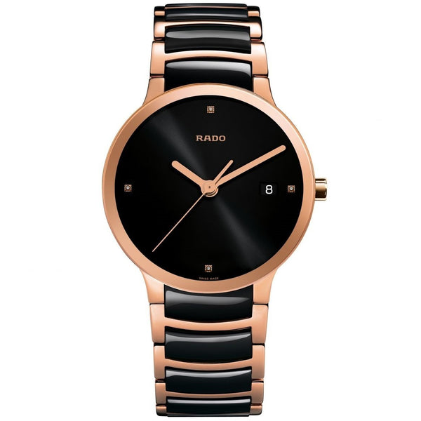 Rado Men's R30554712 Centrix Diamond Two-Tone Stainless Steel Watch ...