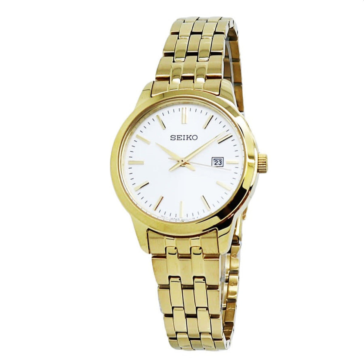 Seiko Women's SUR412 Classic Gold-Tone Stainless Steel Watch - Bezali