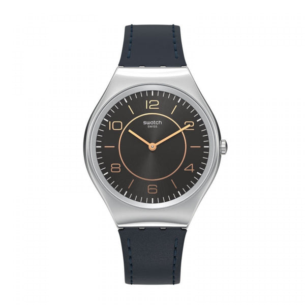 Swatch Men's SYXS110 Skincounter Black Leather Watch - Bezali
