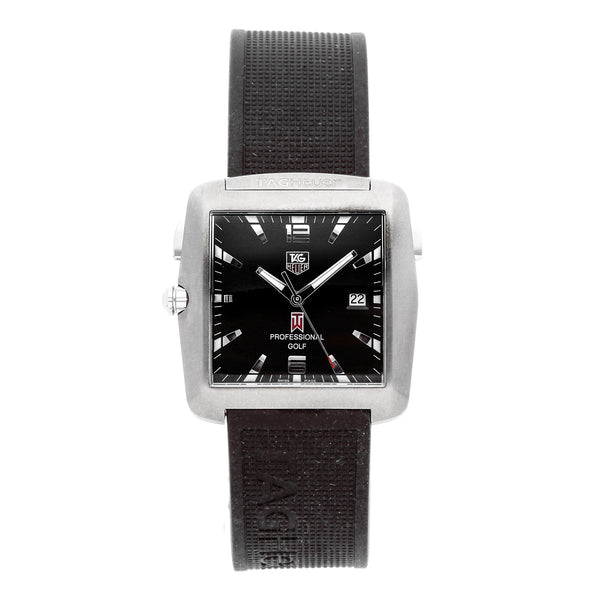 Tag Heuer Men's WAE1110.FT6004 Golf Black Silicon Watch - Bezali