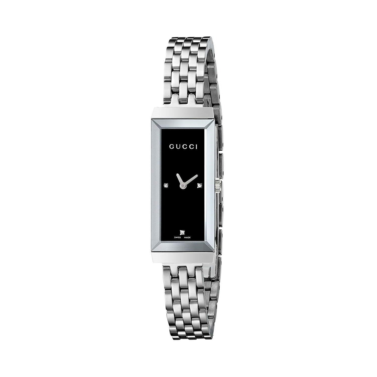 Gucci Women's YA127504 G-Frame Diamond Stainless Steel Watch - Bezali