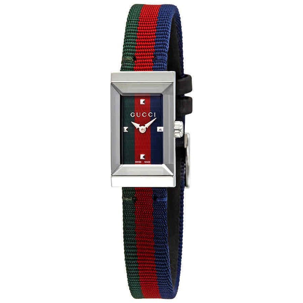 Gucci Women's YA147509 G-Frame Multicolored Nylon Watch - Bezali